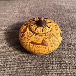 Vintage | Accents | Vintage Mini Greece Greek Pyxis Hand Painted Bowl ...